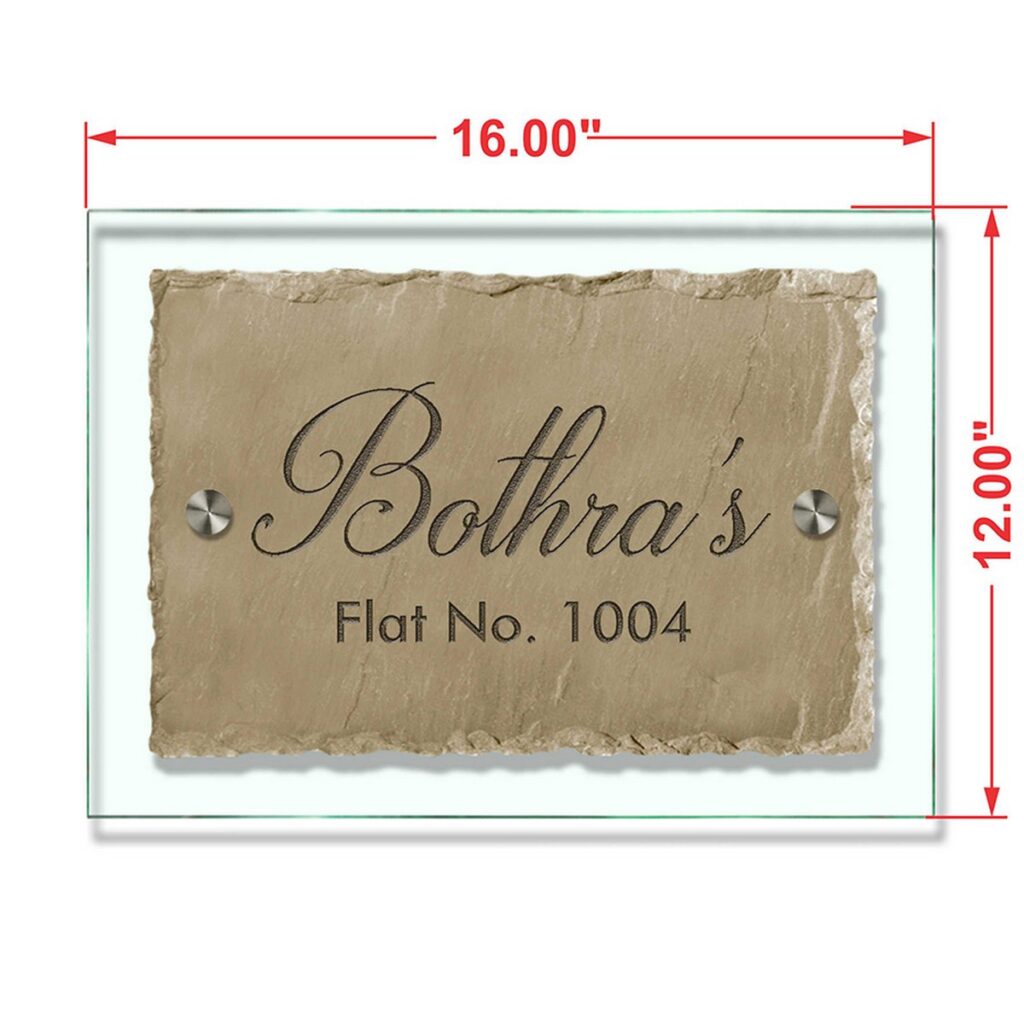 Engraved Sand Stone Customized Nameplate | G+SSE