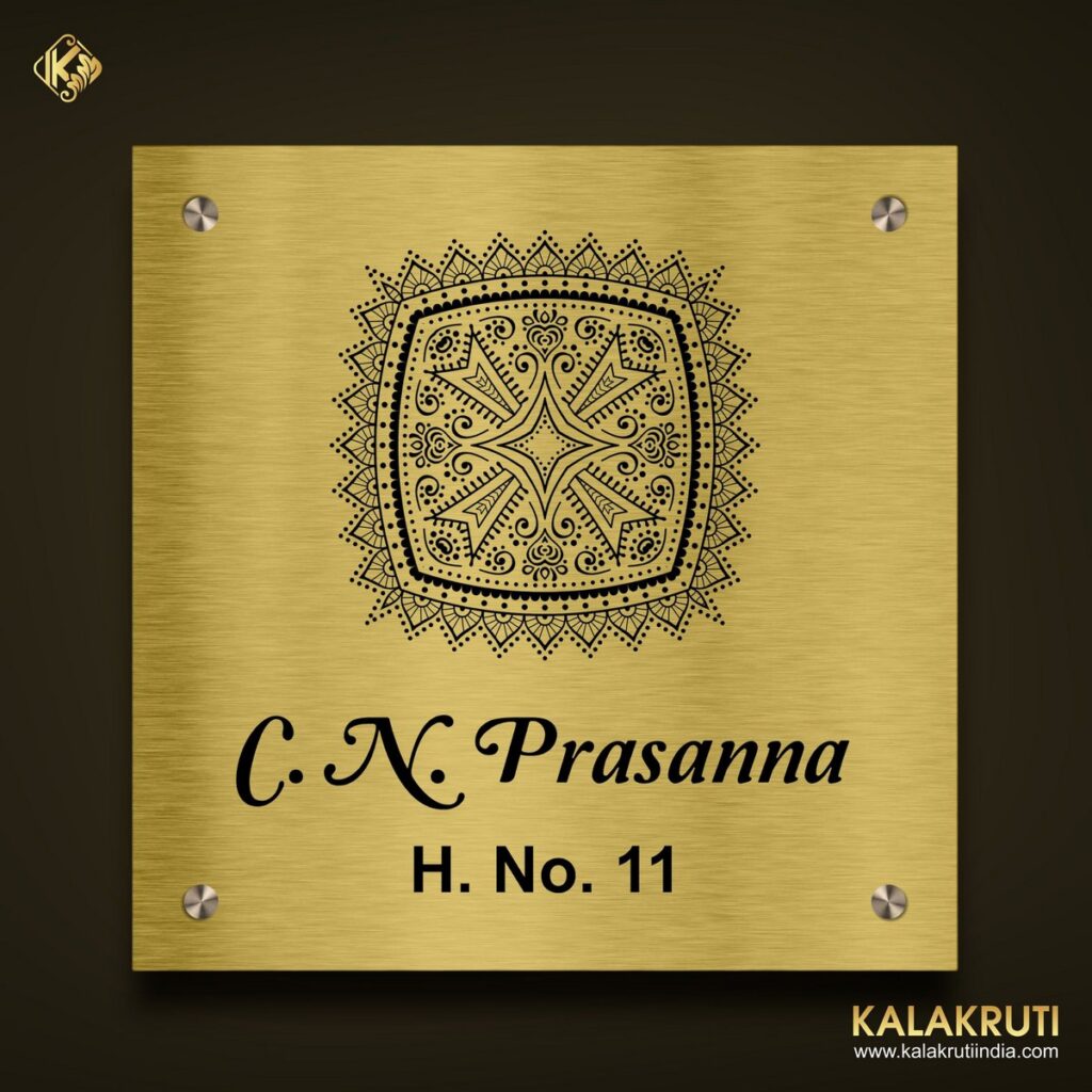 Engraved Brass Name Plates Design, Colour Filled with Duco Paint ...