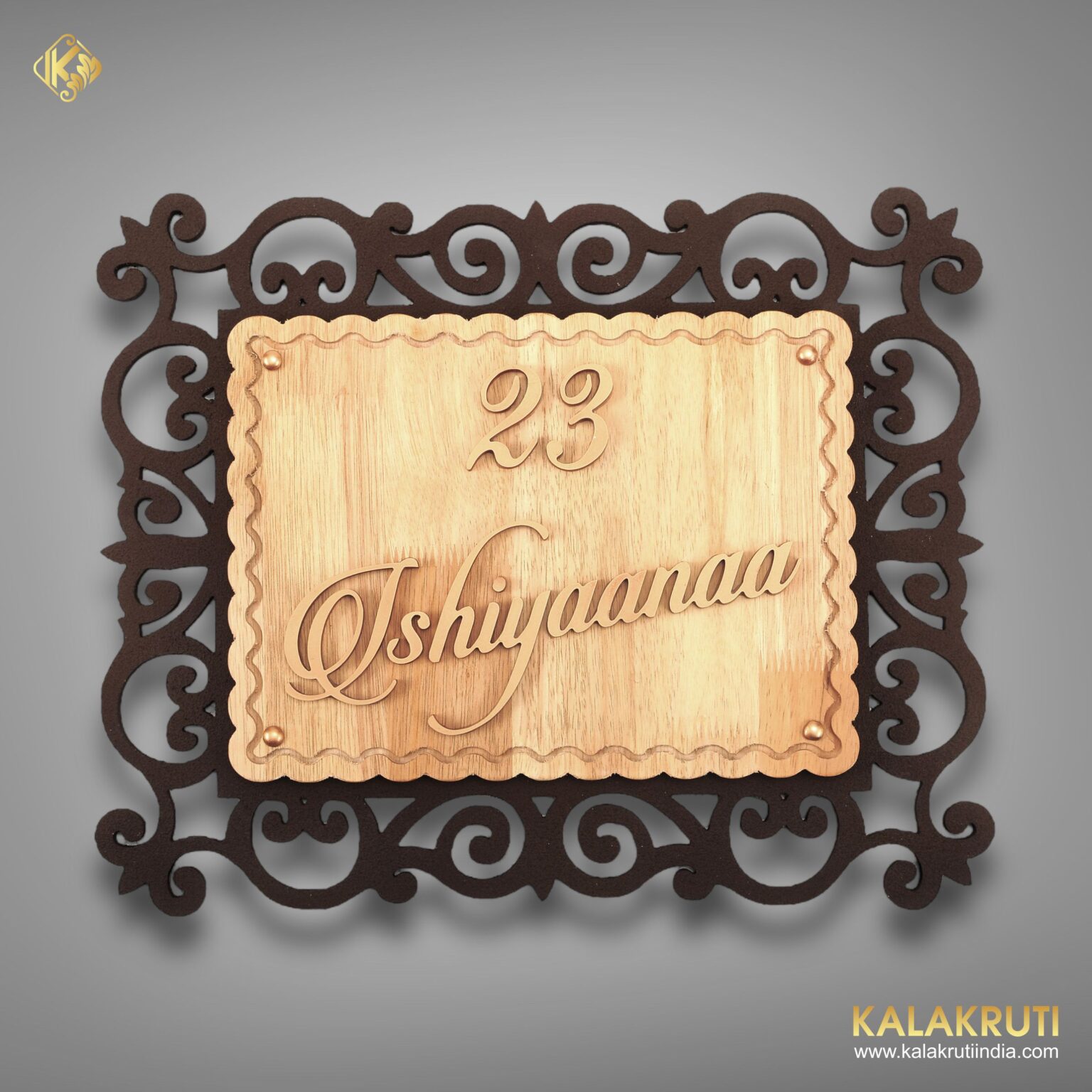 Ishiyana Wooden Nameplate 😍 Create A Welcoming Ambiance