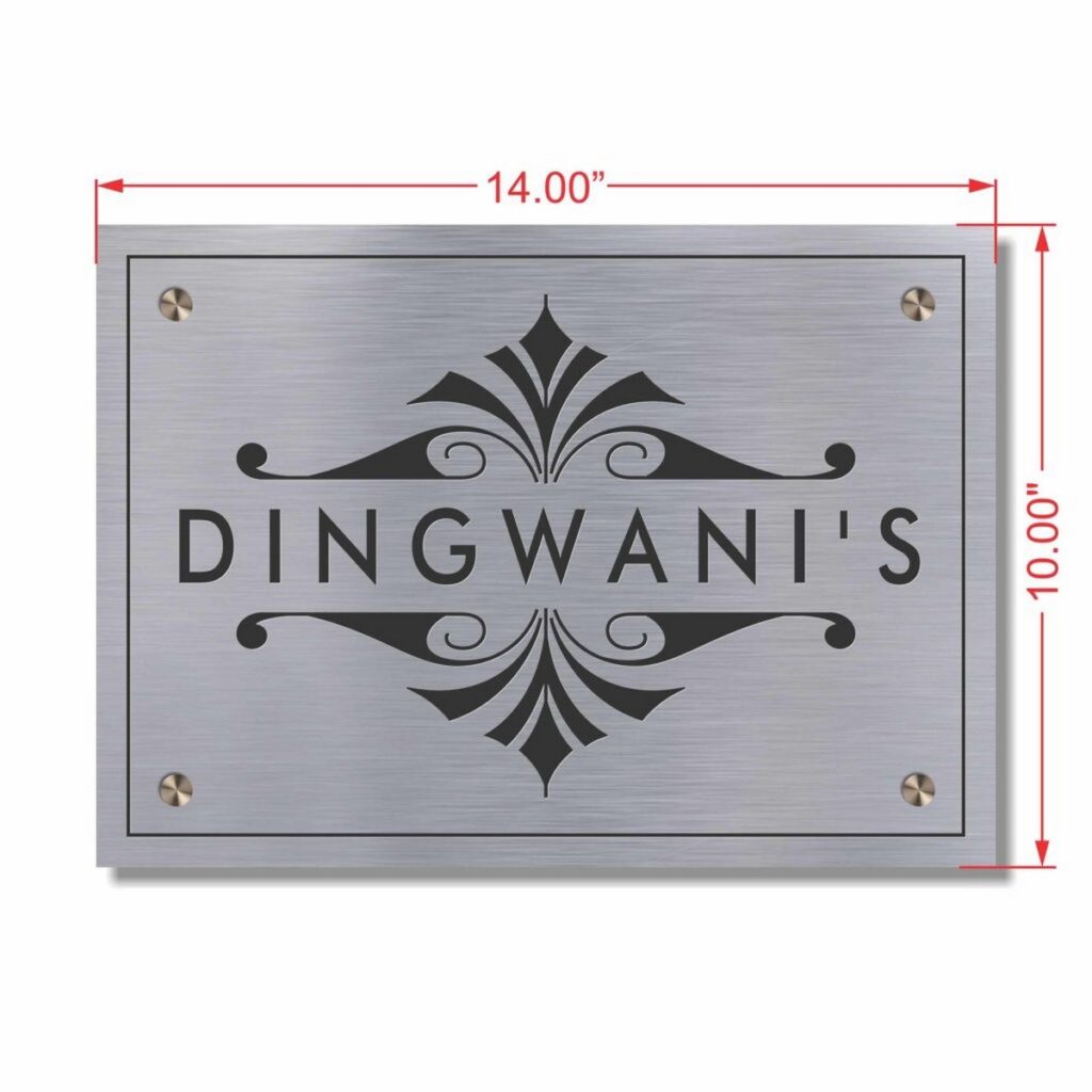 Customized Stainless Steel Letters Etched Nameplate