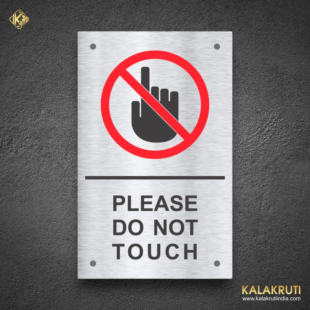 Stainless Steel DO NOT TOUCH Sign 😍 Handle With Caution