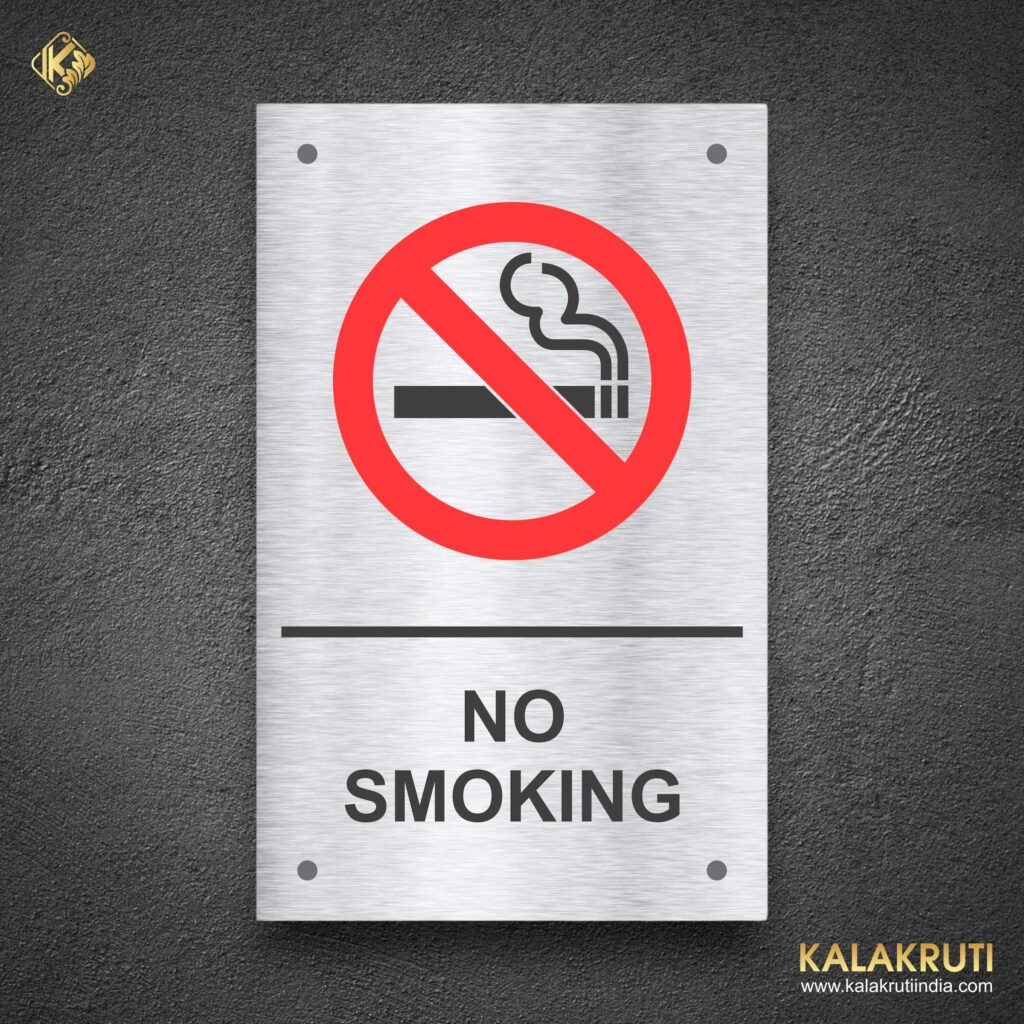 Copper Steel NO SMOKING Sign 😍 Breathe Easy With Elegance