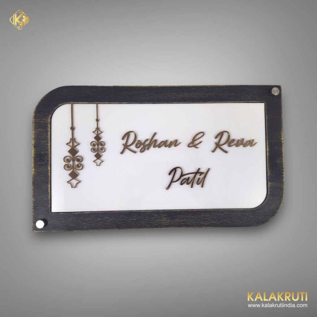 Roshan & Reva Patil Acrylic Nameplate Illuminating Elegance