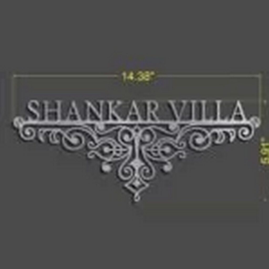 The Crescent Stainless Steel Nameplate | A Timeless Welcome