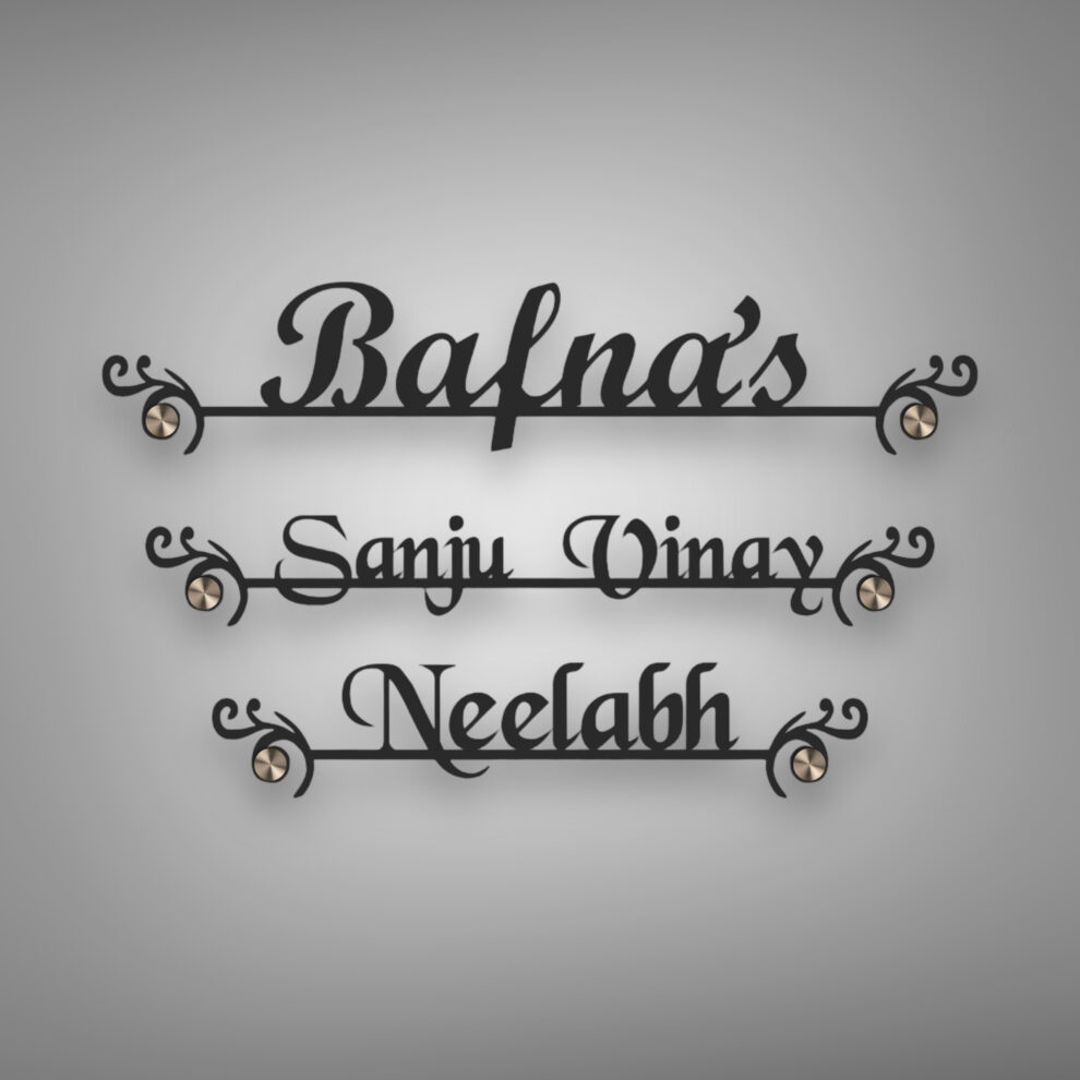 Stainless Steel Nameplate | Laser Cut with Duco Paint