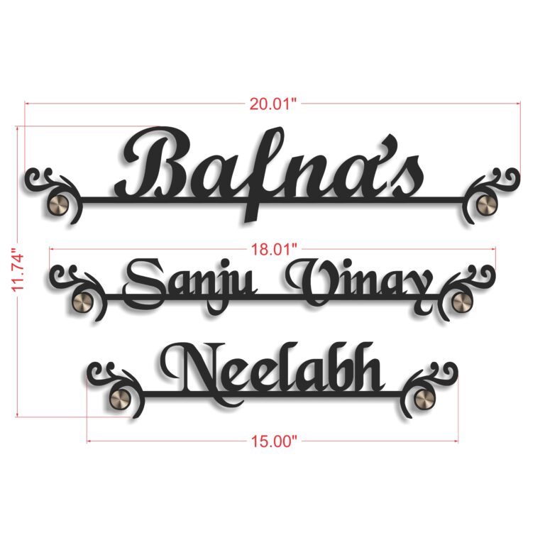 Stainless Steel Nameplate | Laser Cut with Duco Paint