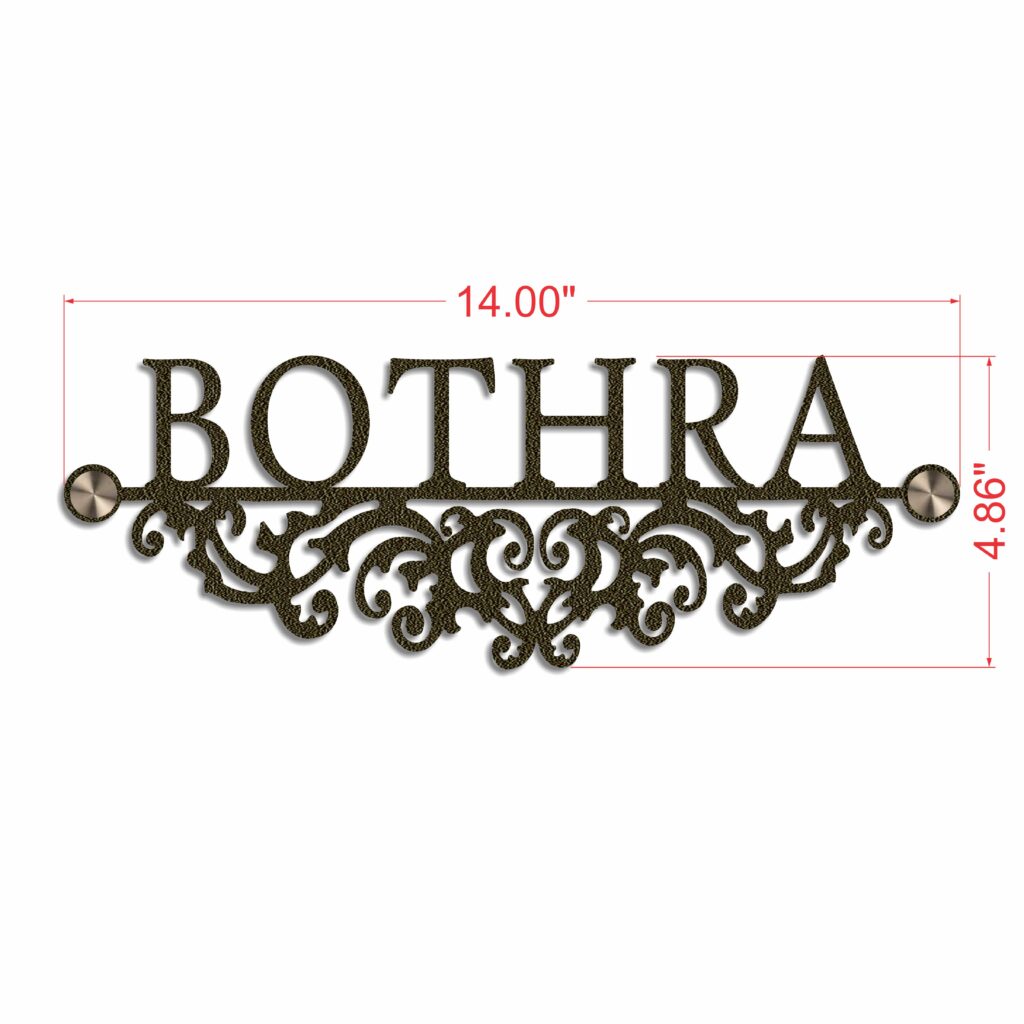 Stainless Steel Laser Cut Nameplate | Powder Coated