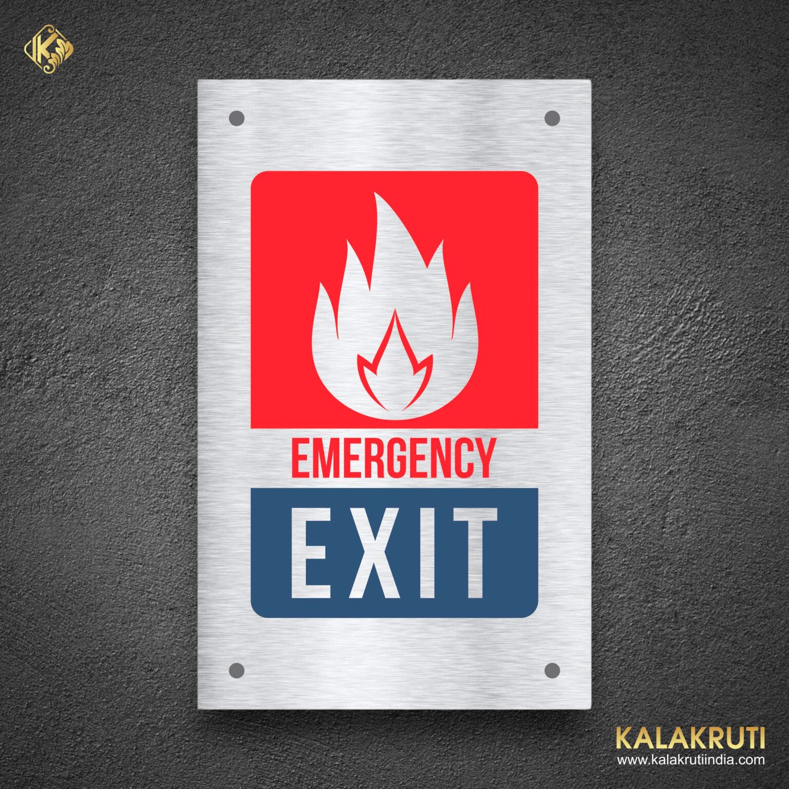 Stainless Steel EMERGENCY EXIT Sign 😍 Stay Prepared