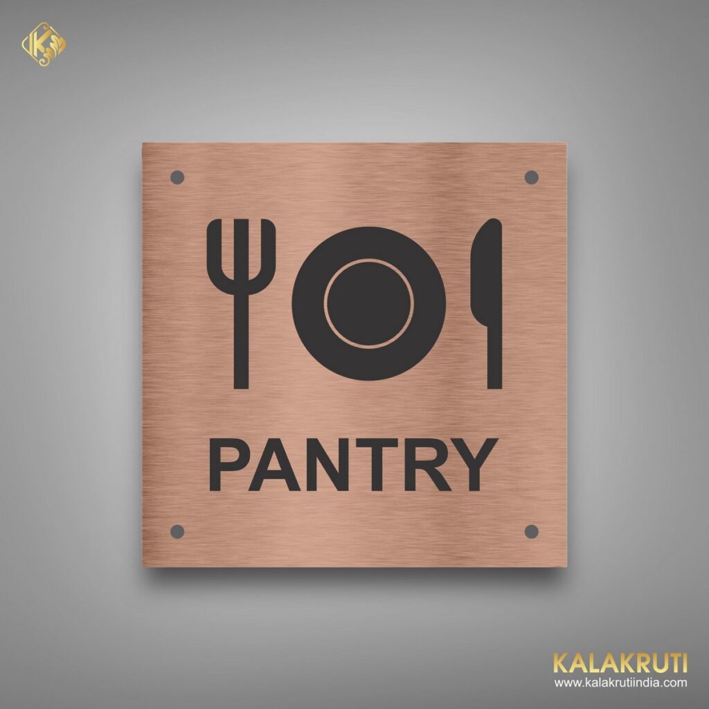 Copper Steel PANTRY Sign 😍 Elevate Your Space With Elegance!