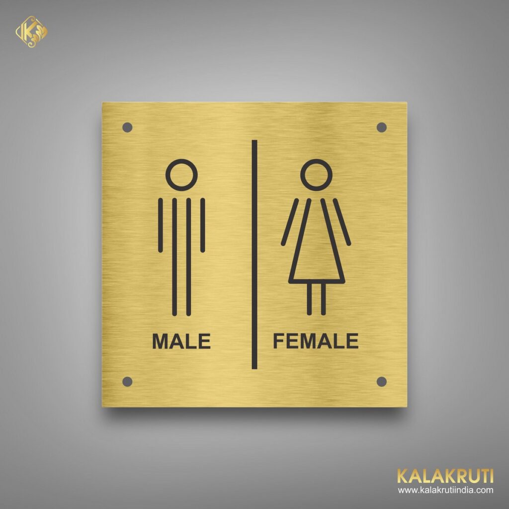 Standing Male Female Toilet Signage | Elegant Piece