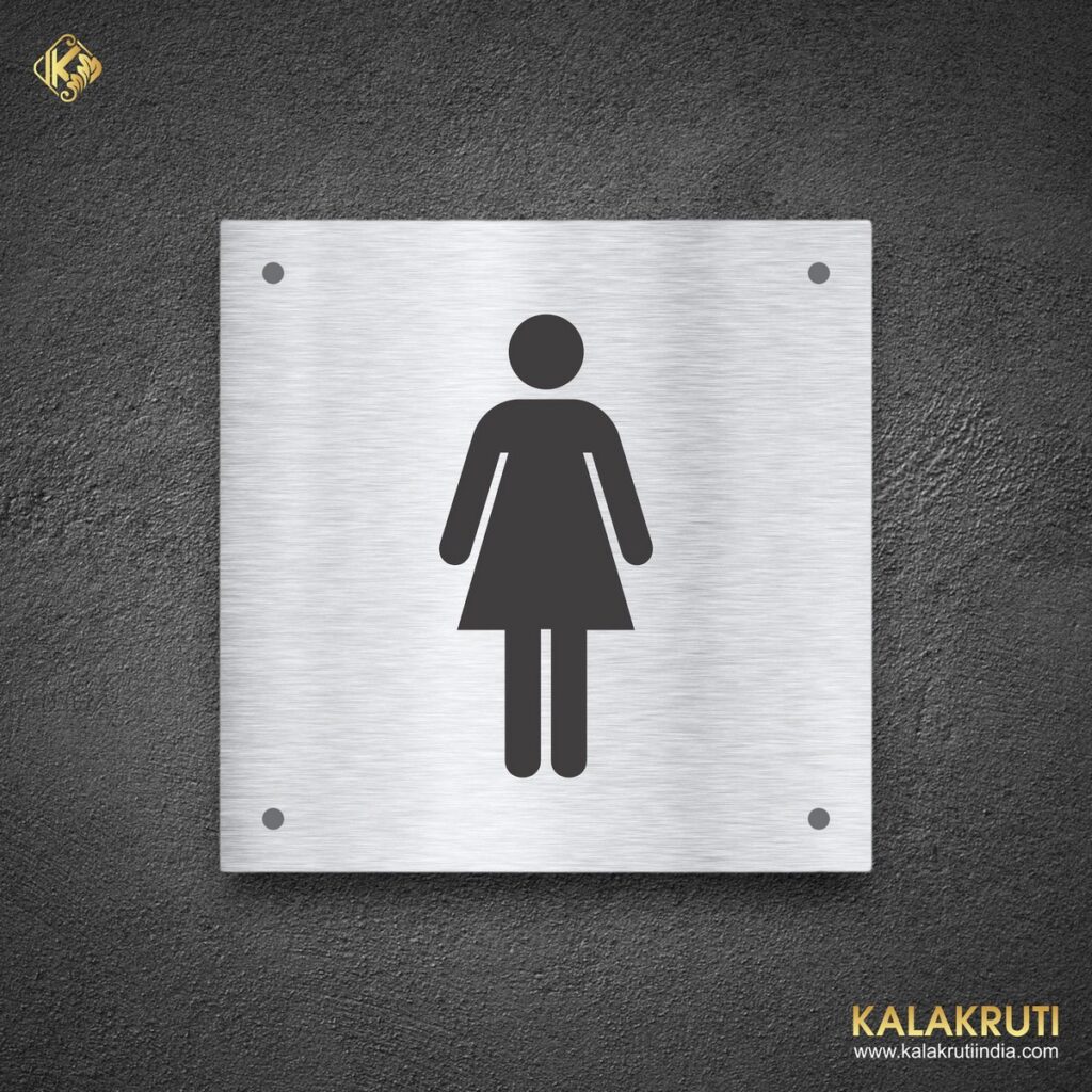 Female Sign Without Text In Steel 😍 Versatile Design