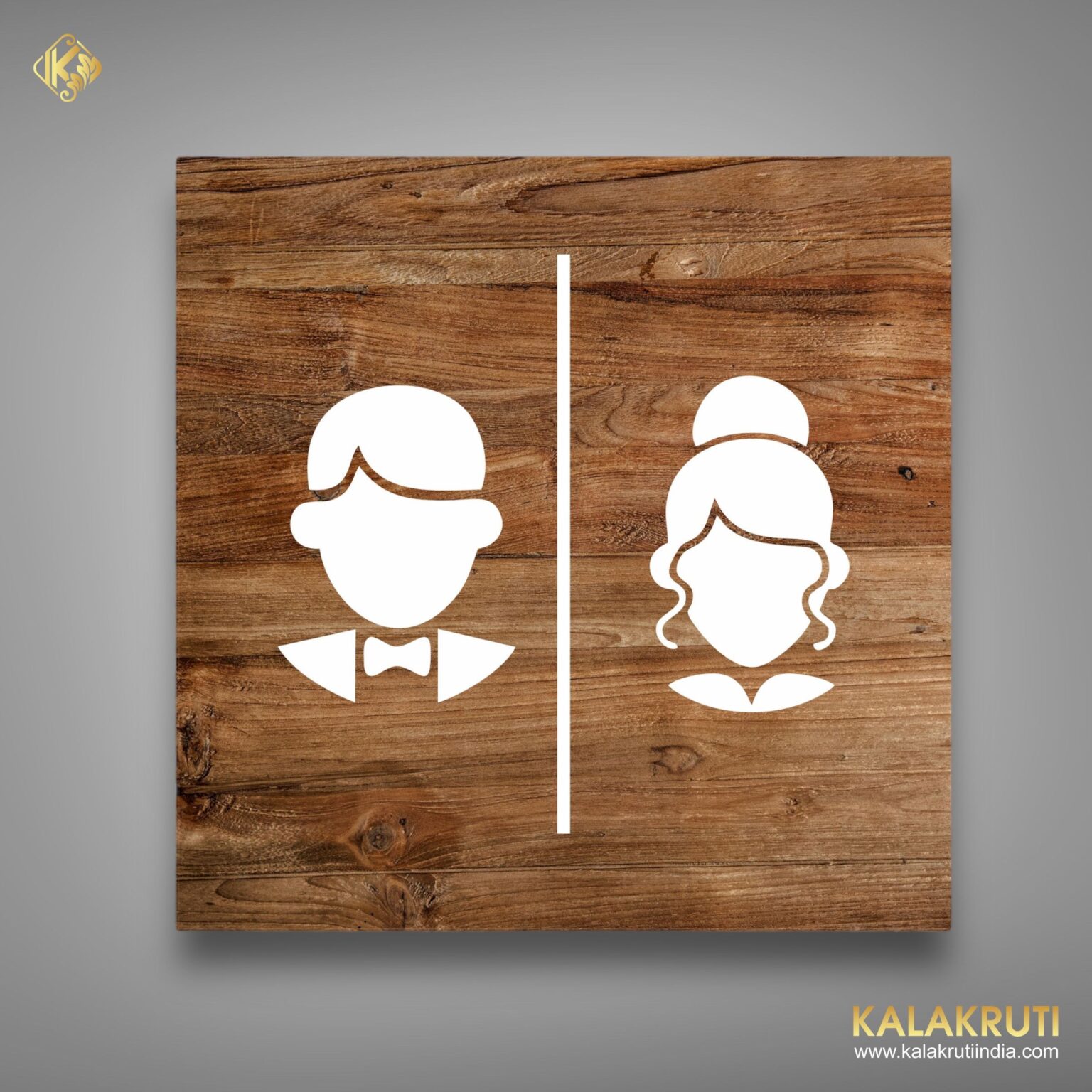 Female Toilet Sign Board With Text | High Quality