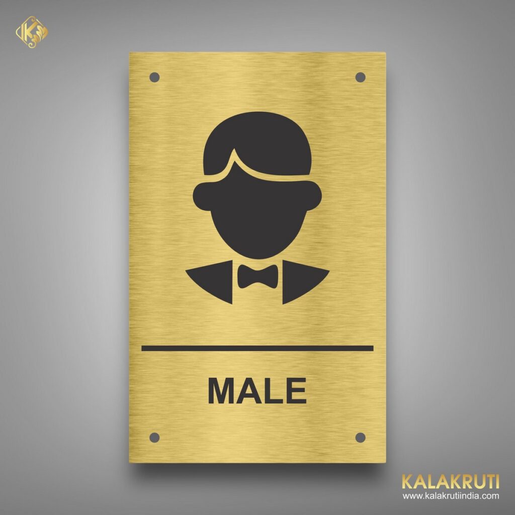 Male Toilet Signage | Promote Clarity and Elegance
