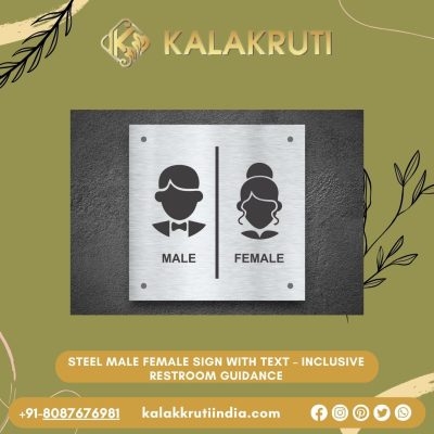 Steel Male Female Restroom Signage 🚻 Navigating with Style