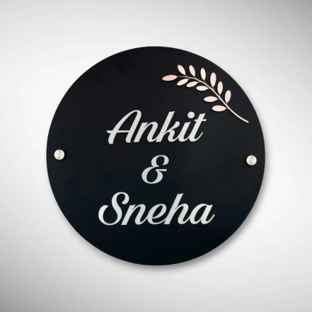 Personalized Acrylic Name Plates with Light Get Yours Now | KalaKruti India