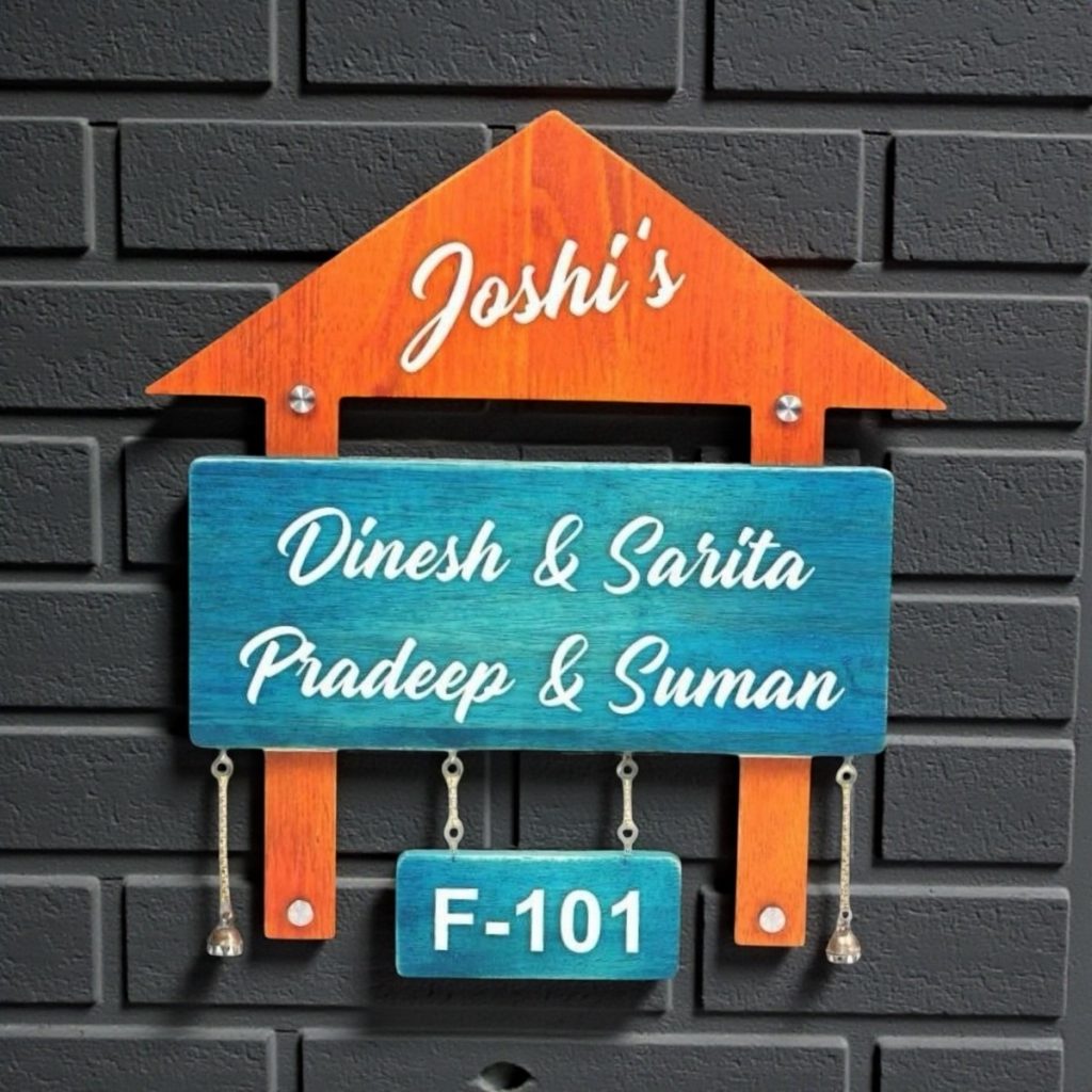 Wooden Name Plate Designs - Add Natural Charm to Your Space | KalaKruti ...