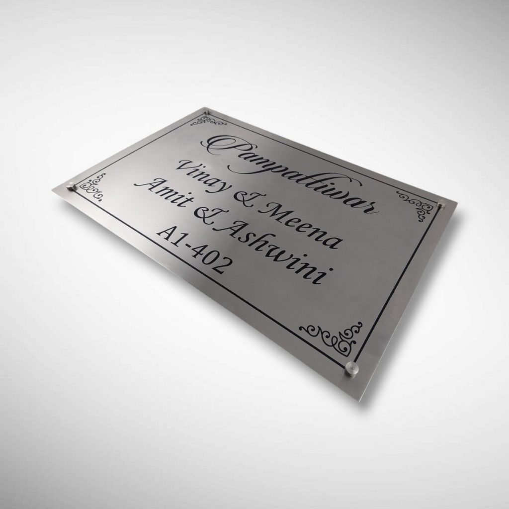 Custom Stainless Steel Nameplates For Home - Shine Bright | KalaKruti India